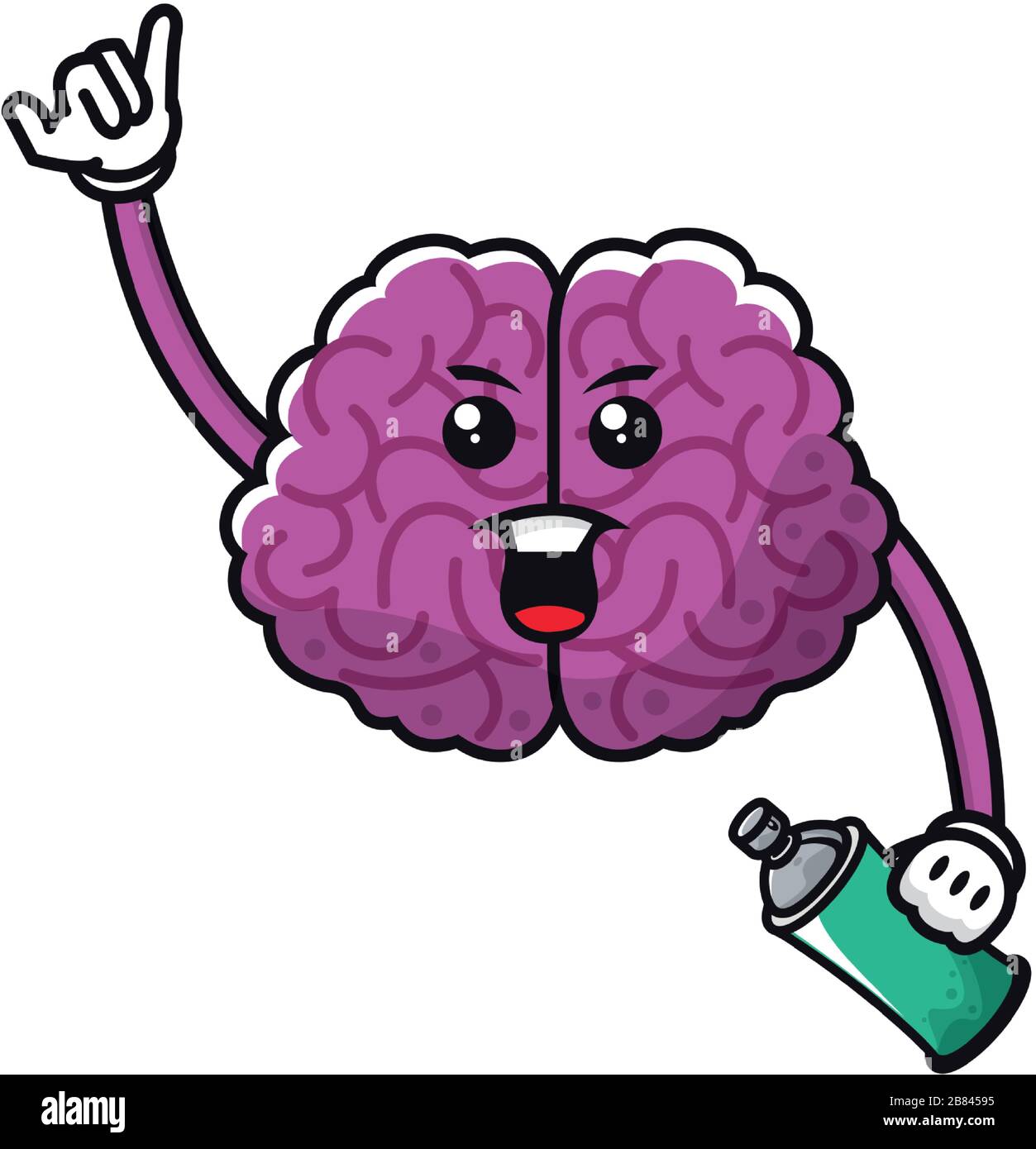 Brain Cartoon Character Dog