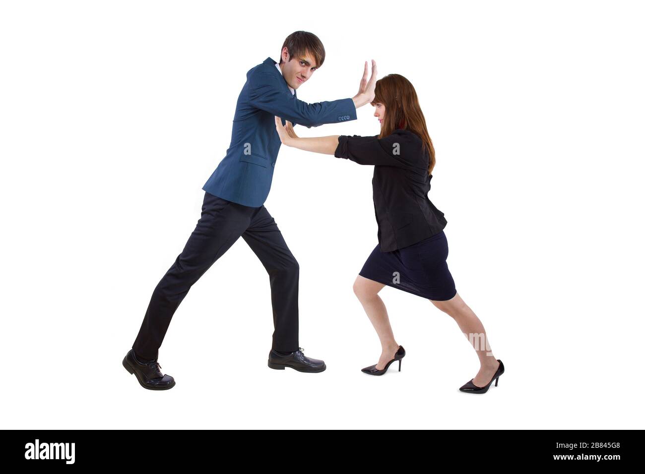 Pushing against each other hi-res stock photography and images - Alamy