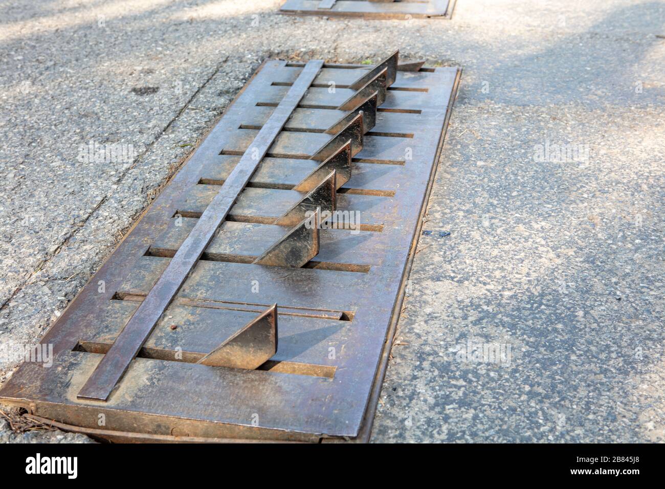 Spikes barrier are frequently used to enforce a directional flow in a ...