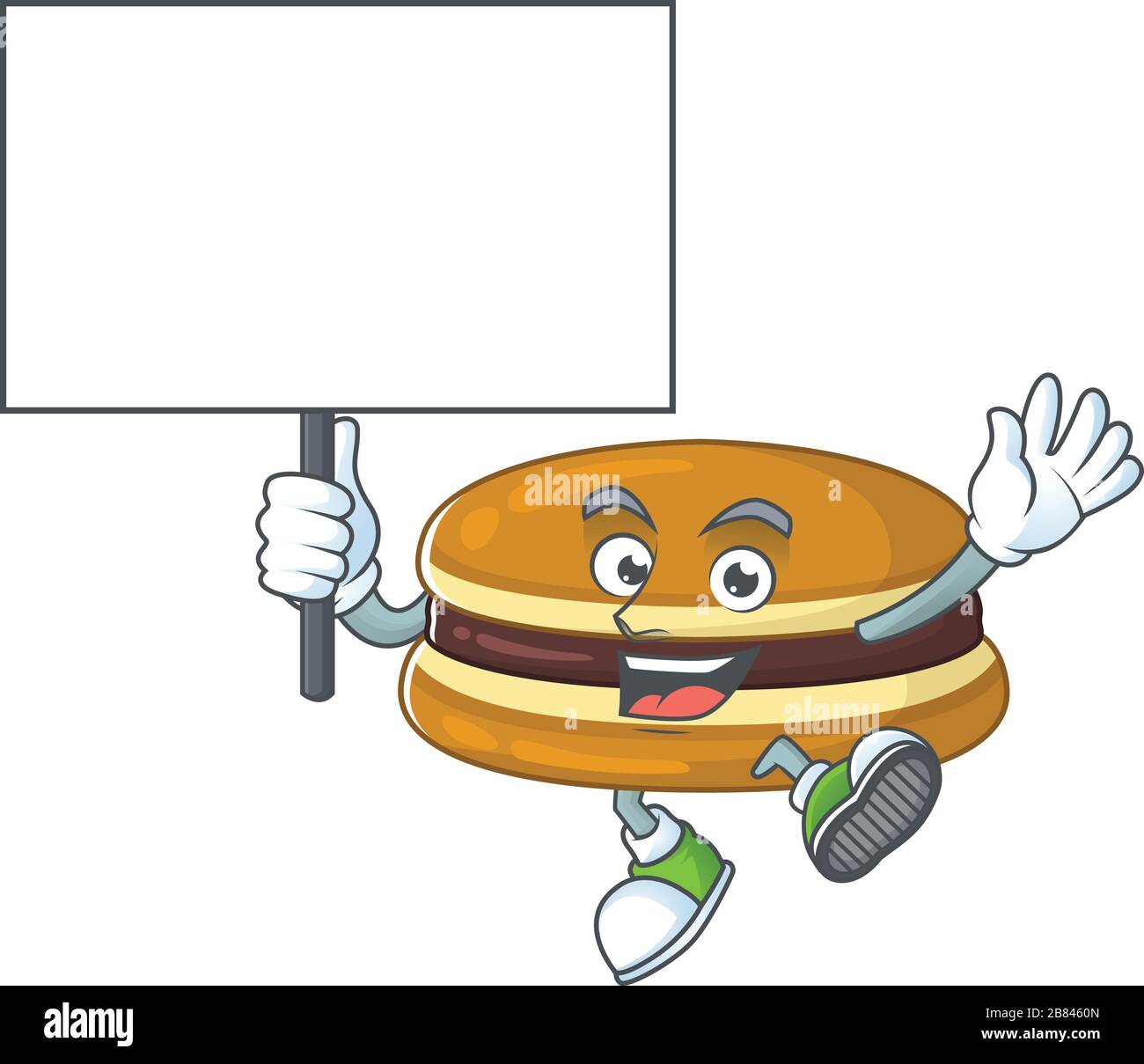 Sweet dorayaki cartoon character bring a board Stock Vector Image & Art ...