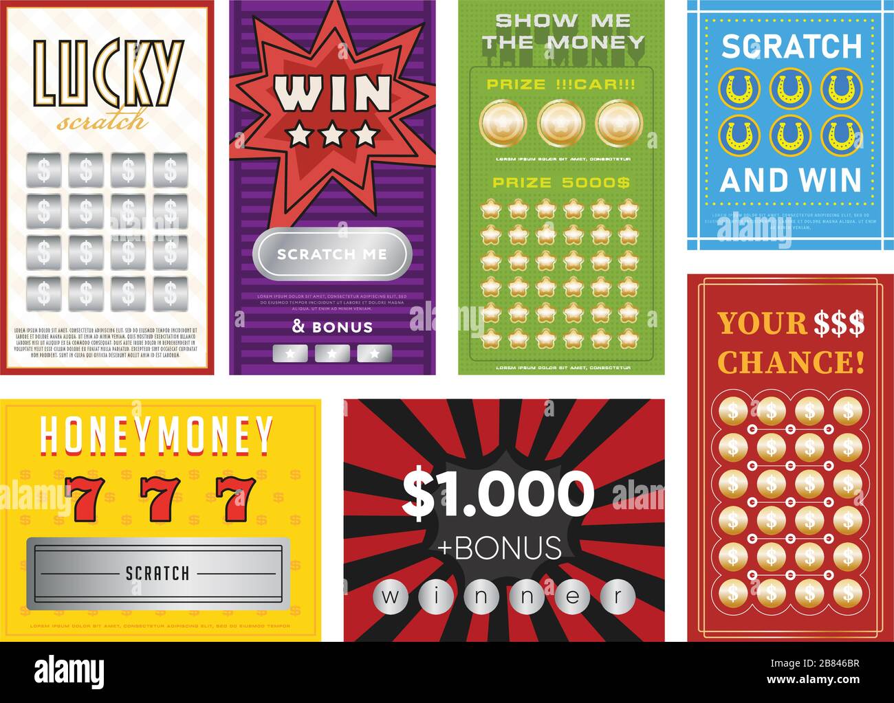 Scratch Lottery Ticket Template