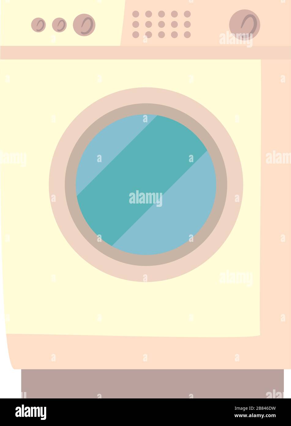 Washing machine flat style icon design, House home electronic equipment ...