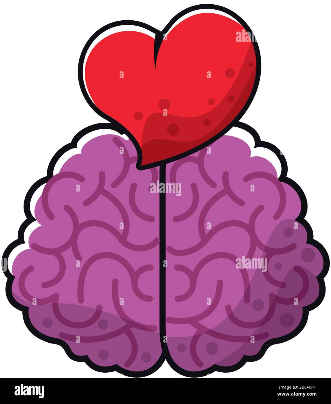 brain with heart love icon Stock Vector Image & Art - Alamy