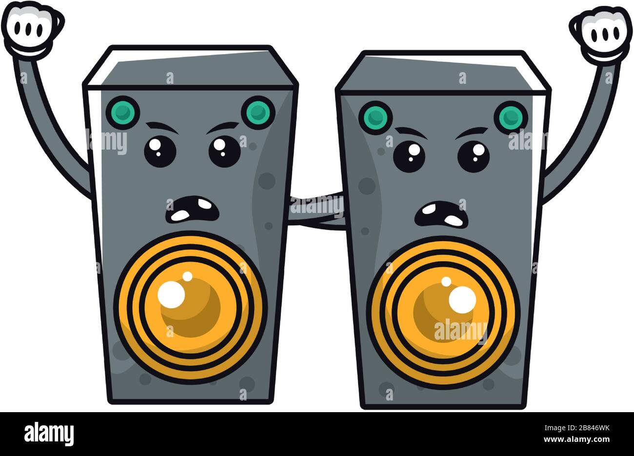 speakers sound comic characters icon Stock Vector Image & Art - Alamy