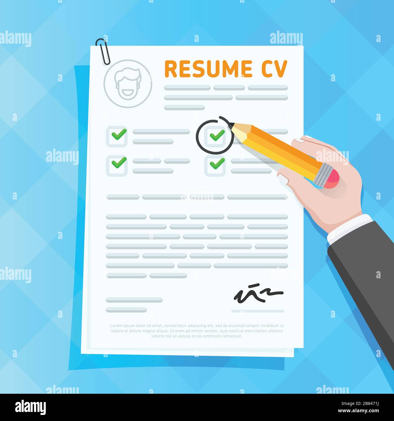 Curriculum vitae form hi-res stock photography and images - Alamy