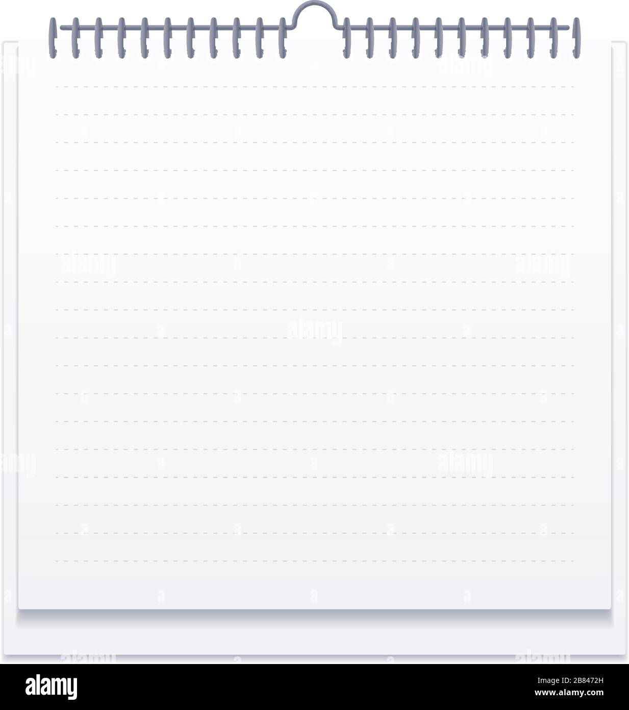 Vector illustration of spiral notepad with empty ruled pages Stock ...