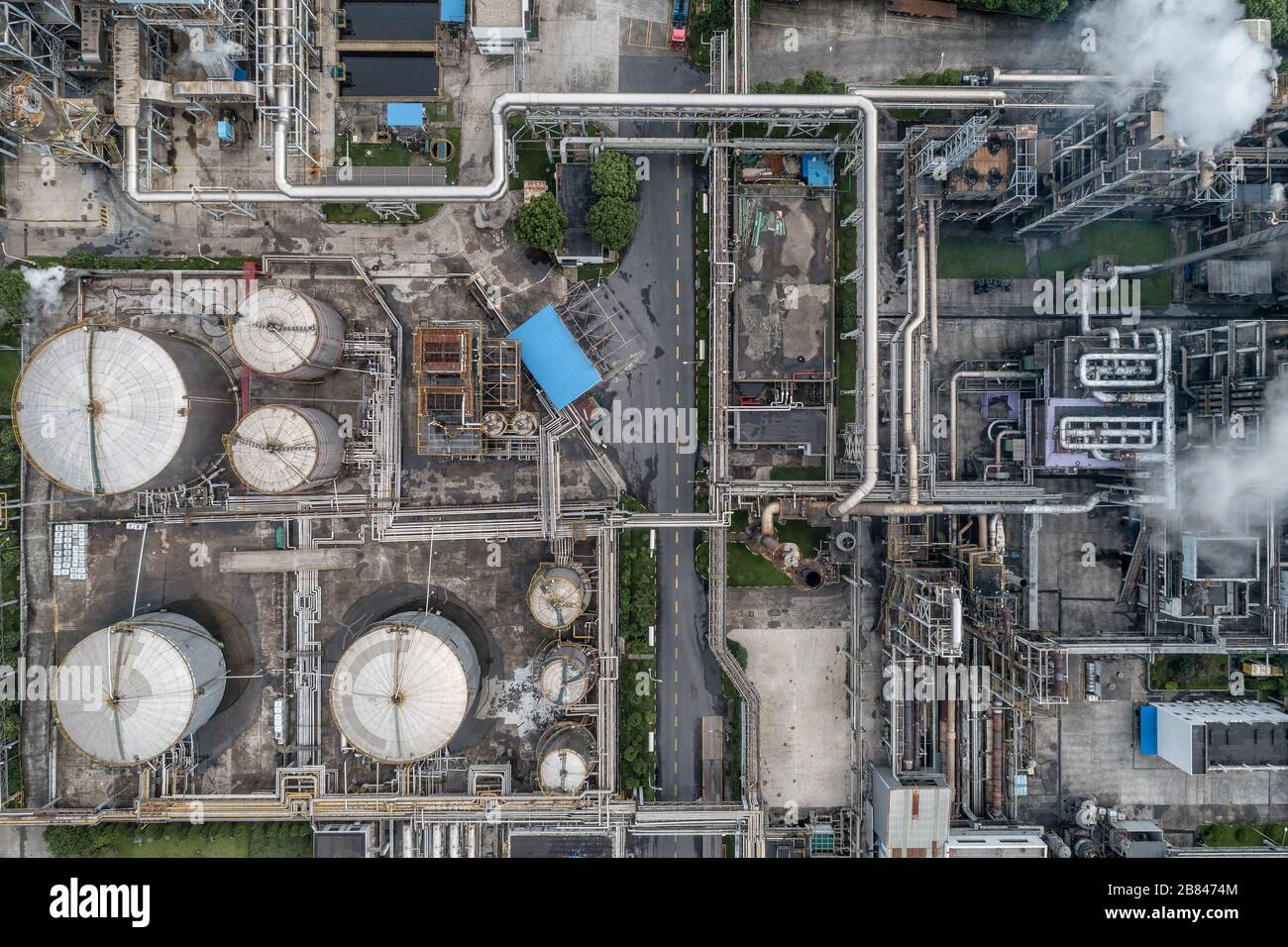 aerial view of industrial buildings Stock Photo - Alamy