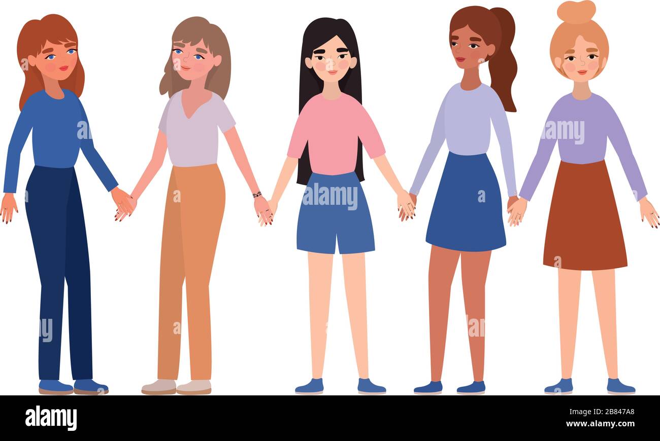 Women holding hands vector design Stock Vector Image & Art - Alamy