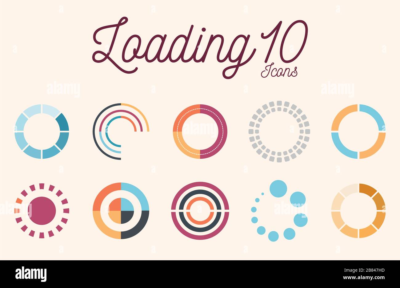 10 rounds Stock Vector Images - Alamy