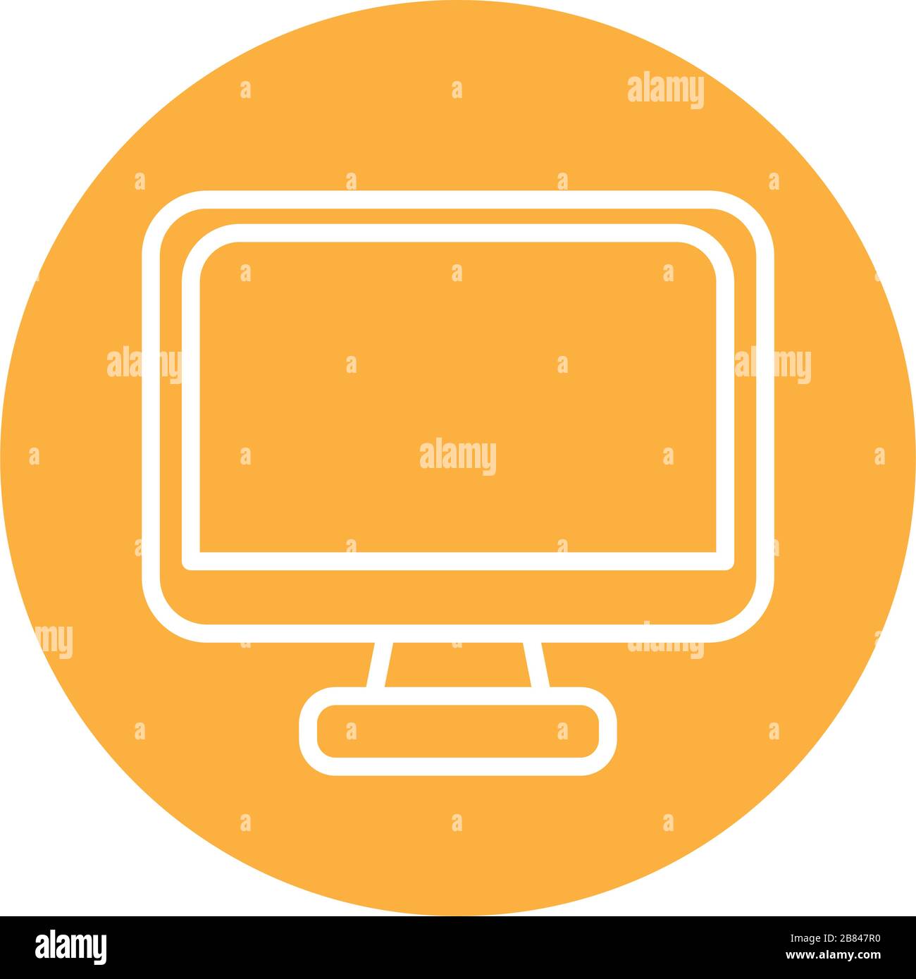 desktop computer display block style icon Stock Vector Image & Art - Alamy
