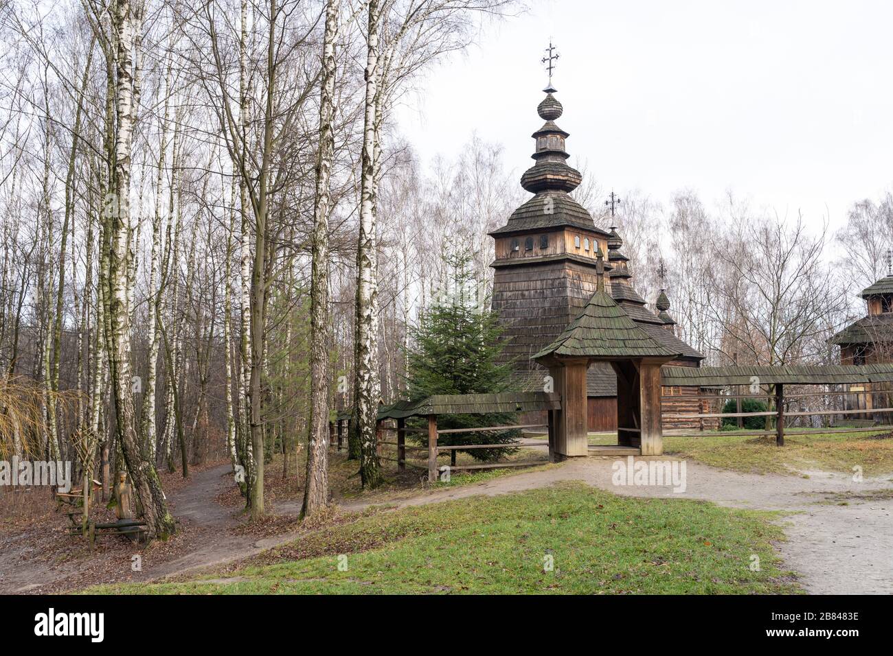 Typical small russian wooden church Stock Photo - Alamy