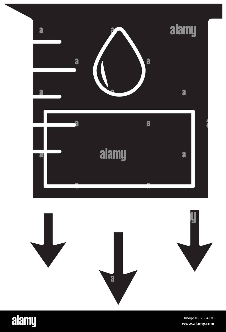 measure flask with oil drop flat style icon Stock Vector Image & Art ...