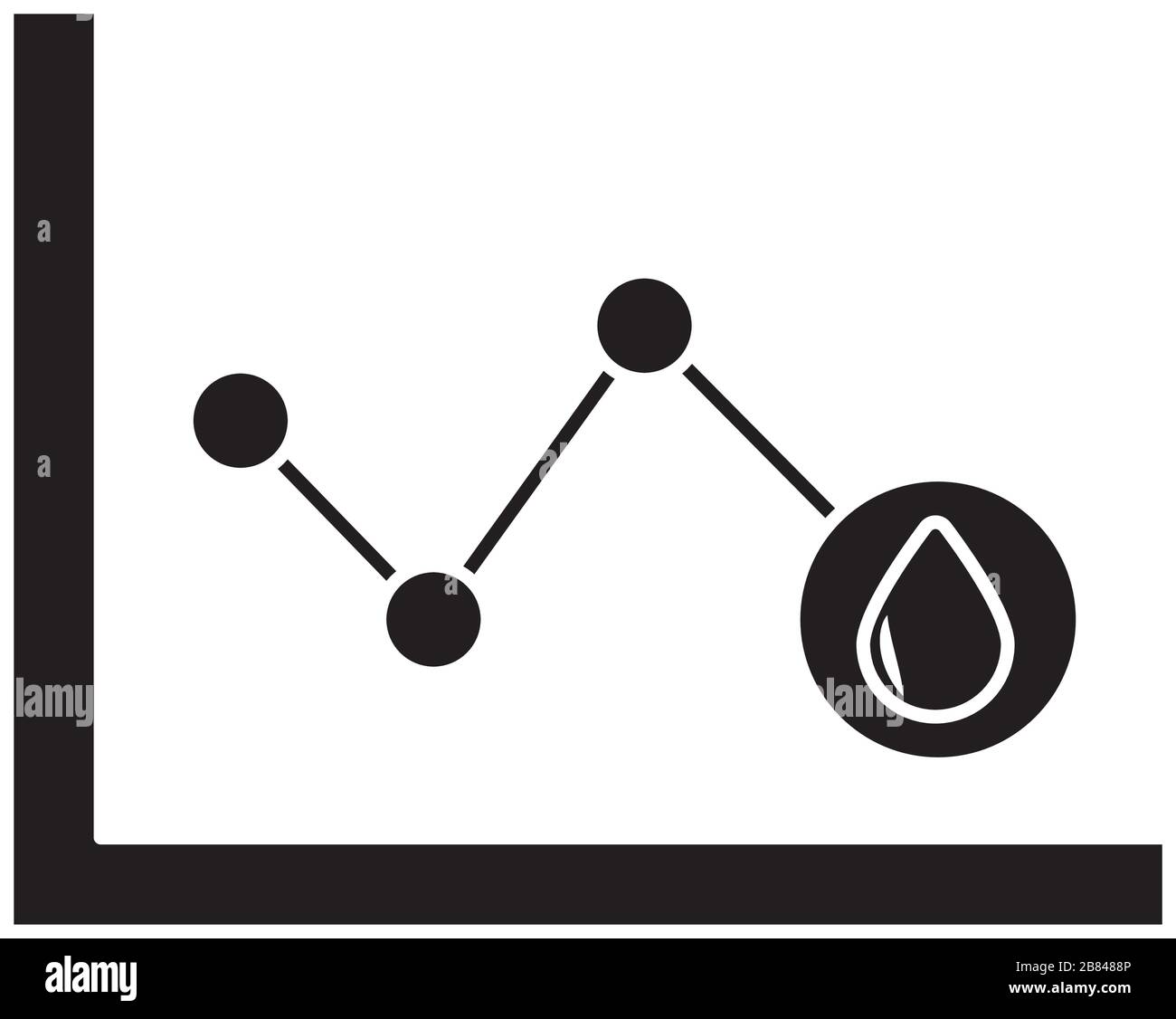 statistics infographic with oil drop flat style icon Stock Vector Image ...
