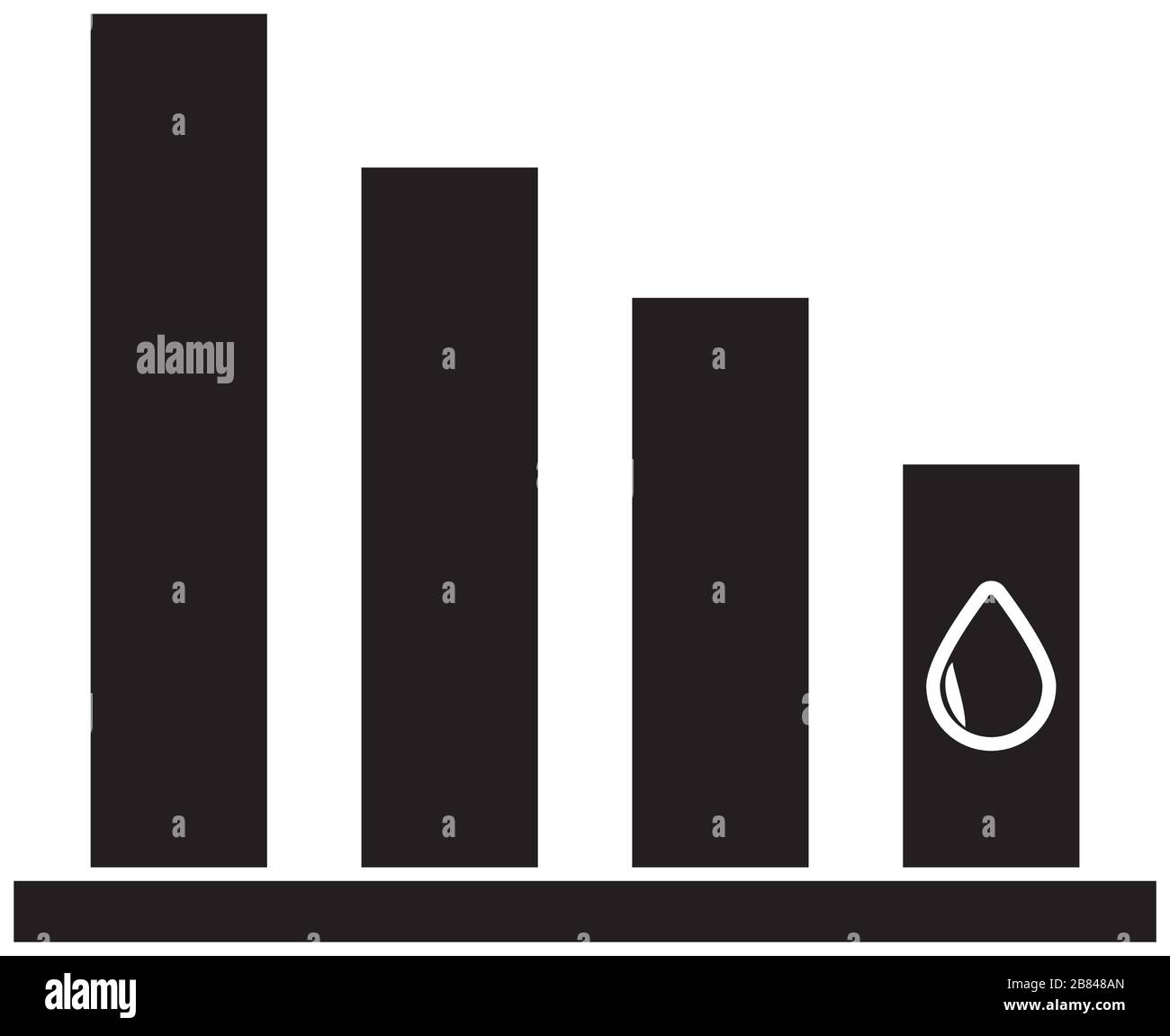 statistics bars with oil drop flat style icon Stock Vector Image & Art ...