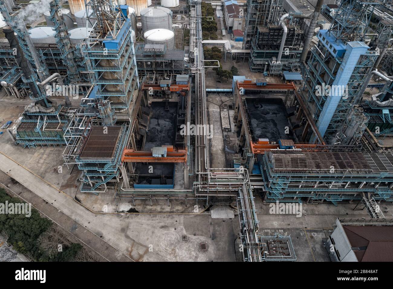 aerial view of industrial buildings Stock Photo - Alamy