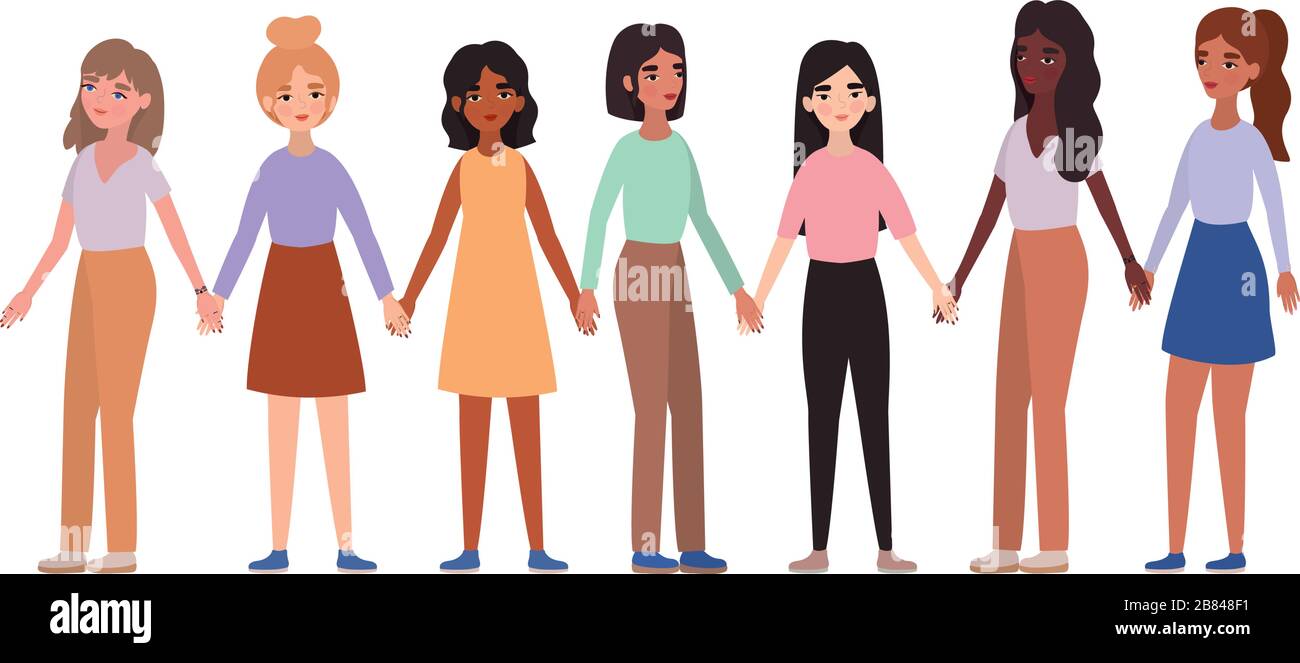 Women holding hands vector design Stock Vector Image & Art - Alamy