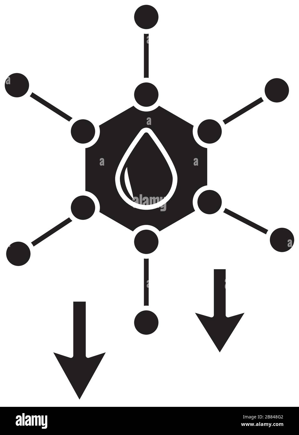 molecule and arrows oil drop flat style icon Stock Vector Image & Art ...