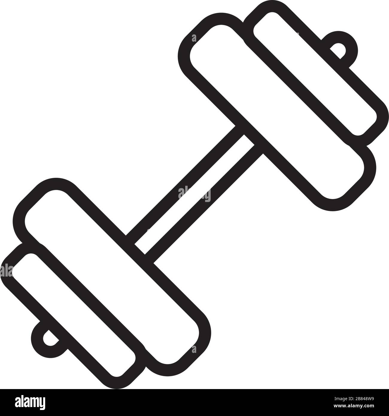 dumbbell gym line style icon Stock Vector Image & Art - Alamy