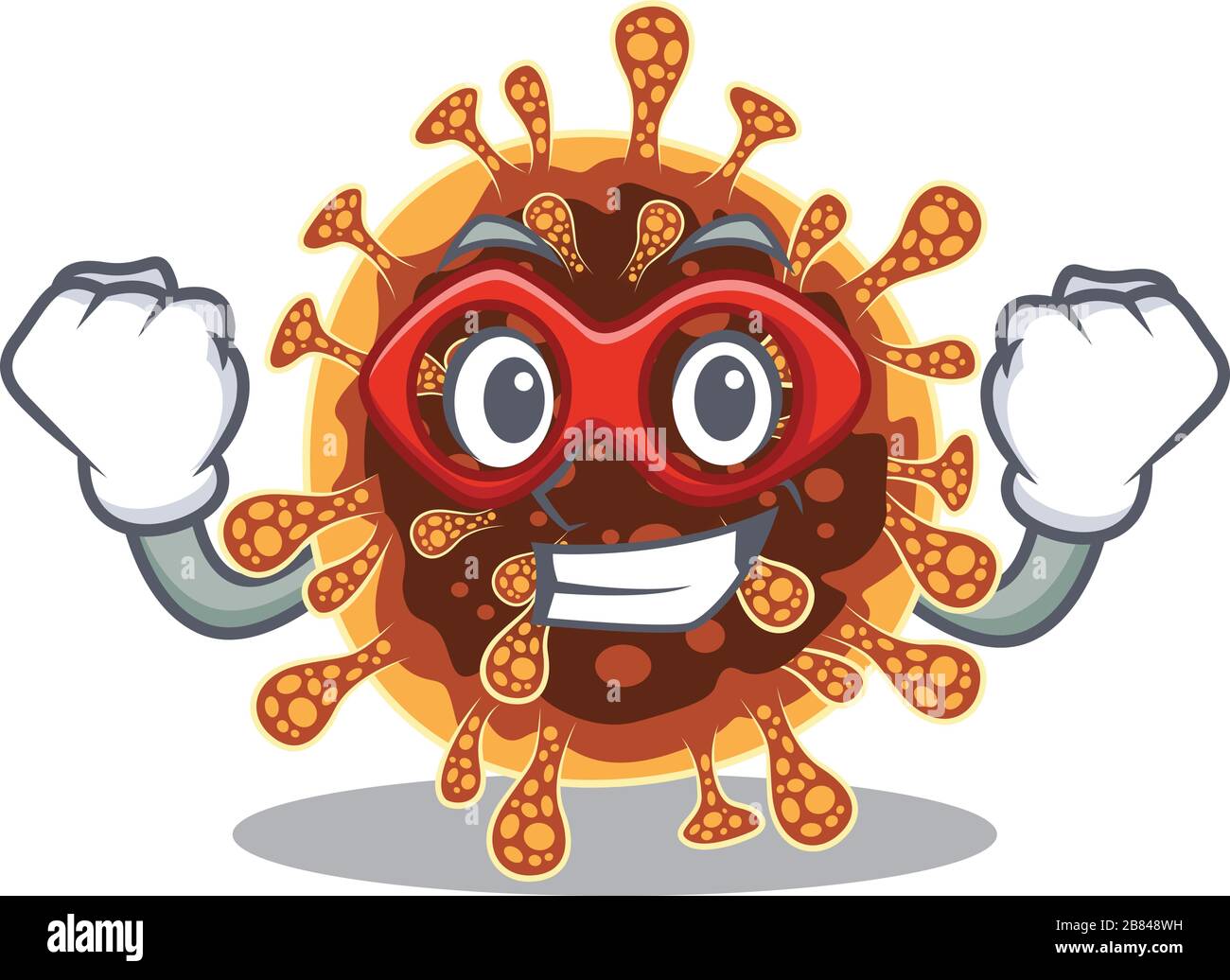 A picture of gamma coronavirus in a Super hero cartoon character Stock ...