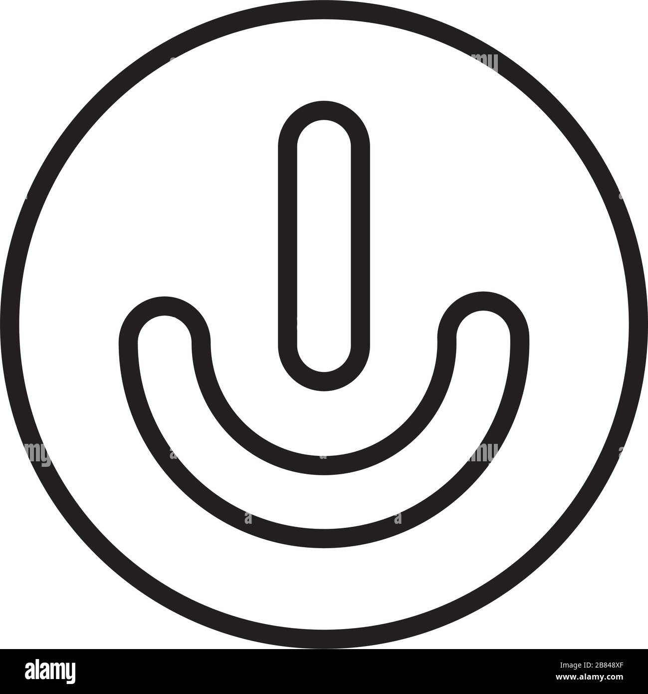 power button line style icon Stock Vector Image & Art - Alamy