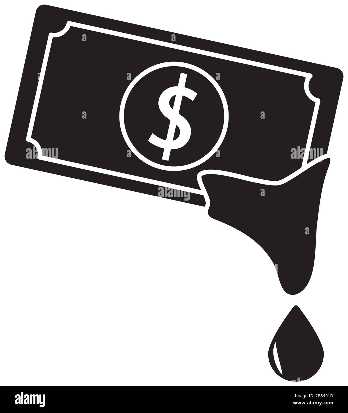 bill dollar with oil flat style icon Stock Vector Image & Art - Alamy