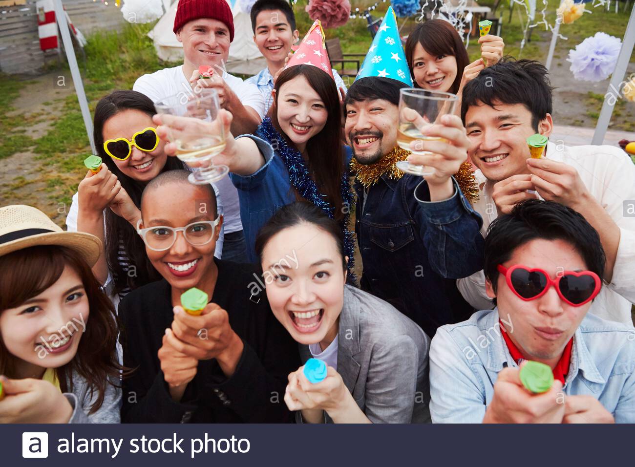Party Popper And Woman High Resolution Stock Photography and Images - Alamy