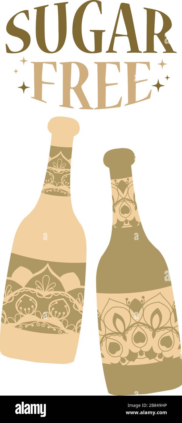 Two colour mocca bottle beer for winning party. Vector Stock Vector ...