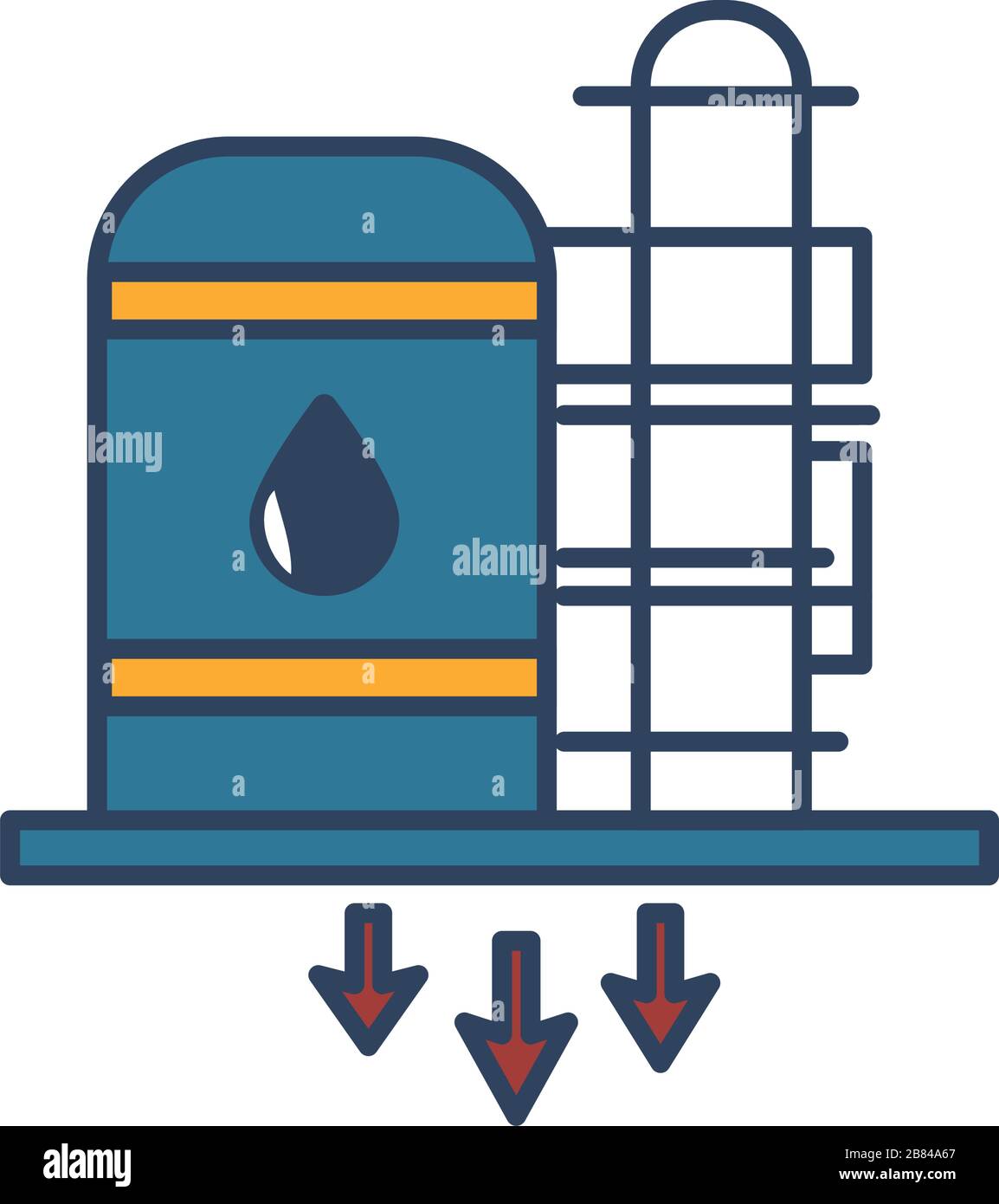 oil tank refinery fill style icon Stock Vector Image & Art - Alamy