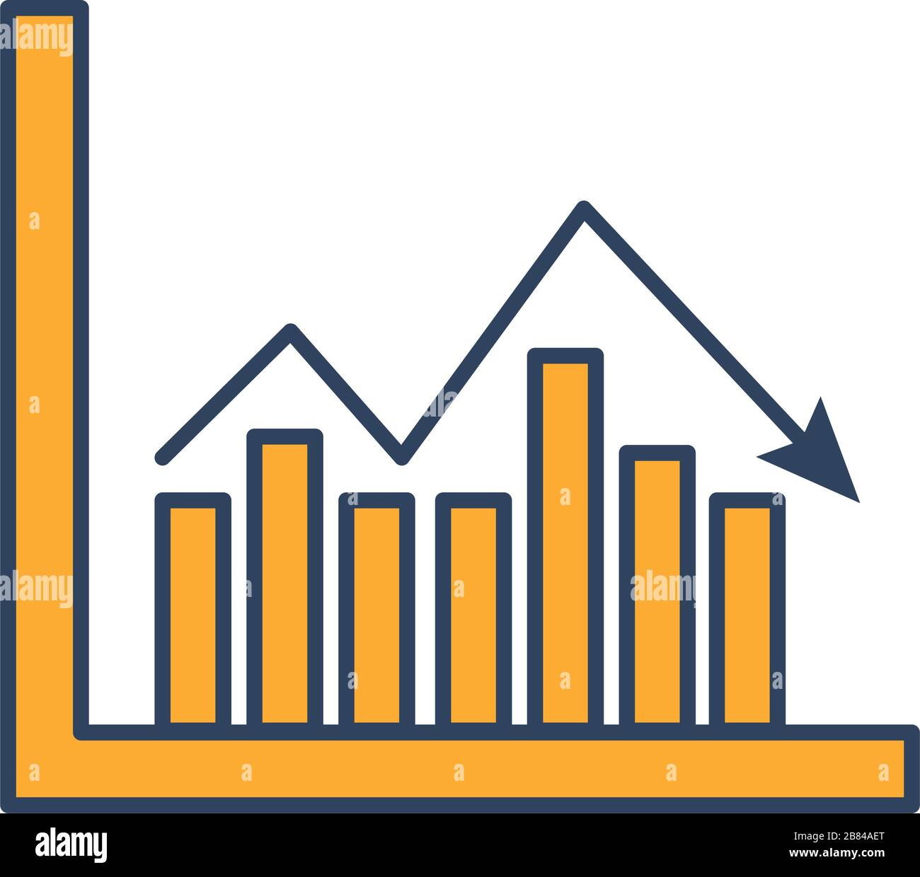 bars and arrow statistics infographic fill style icon Stock Vector Image & Art - Alamy