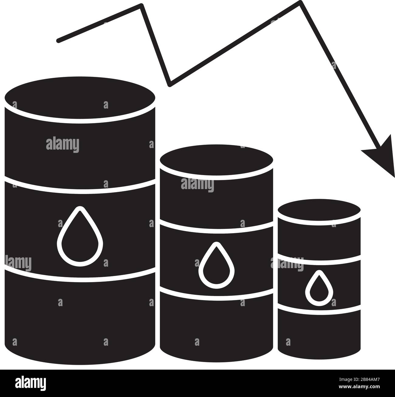 gasoline barrels with arrow decreasing oil prices flat style Stock Vector Image & Art - Alamy