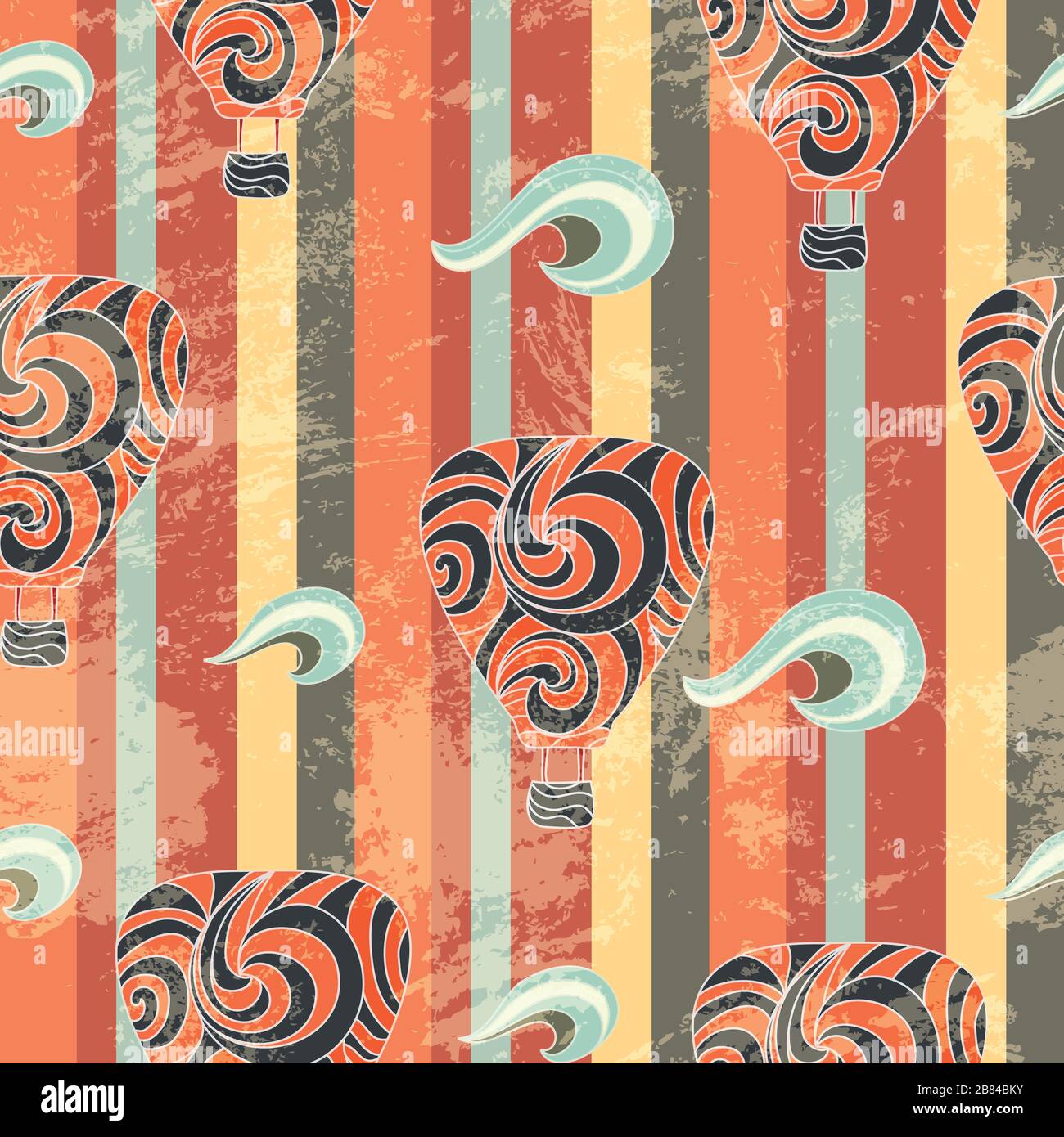 vintage air balloon seamless pattern Stock Vector Image & Art - Alamy