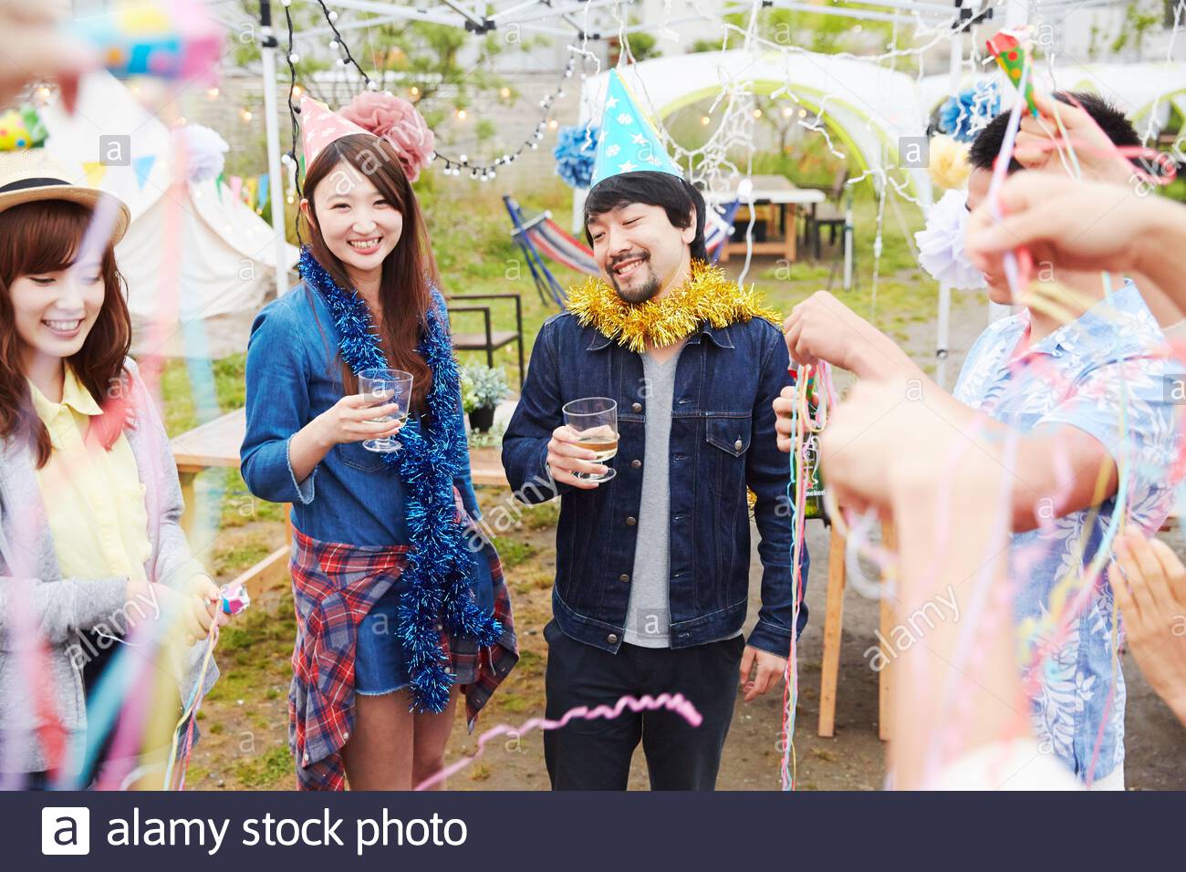 Party Popper And Woman High Resolution Stock Photography and Images - Alamy