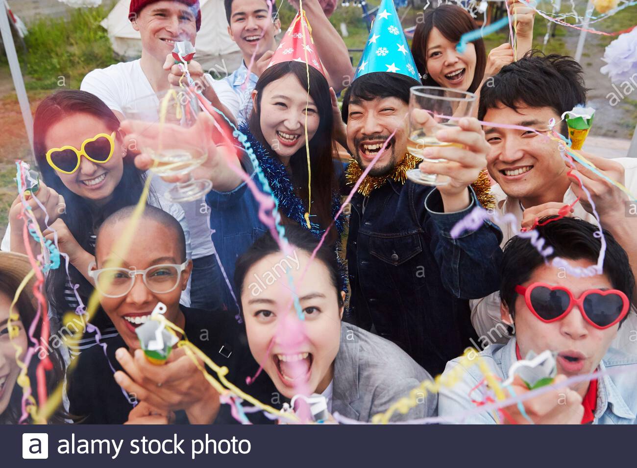 Party Popper And Woman High Resolution Stock Photography and Images - Alamy