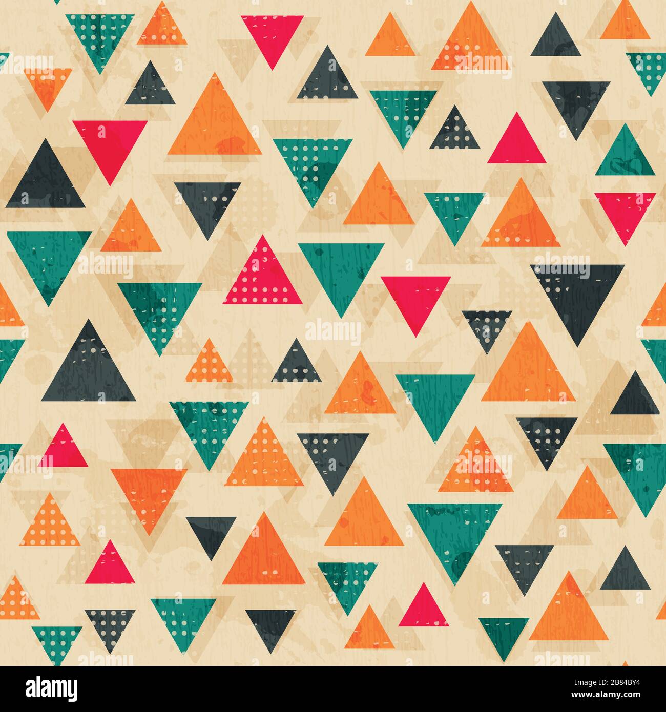 vintage colored triangle pattern with grunge effect Stock Vector Image & Art - Alamy