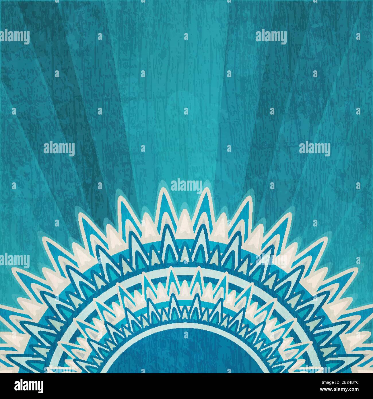 vintage blue sun background with grunge effect Stock Vector Image & Art ...