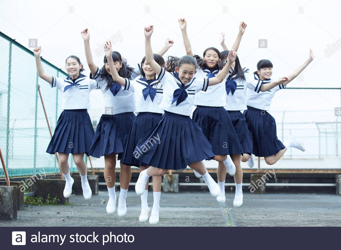 Junior High School Girl Jumping High Resolution Stock Photography and ...