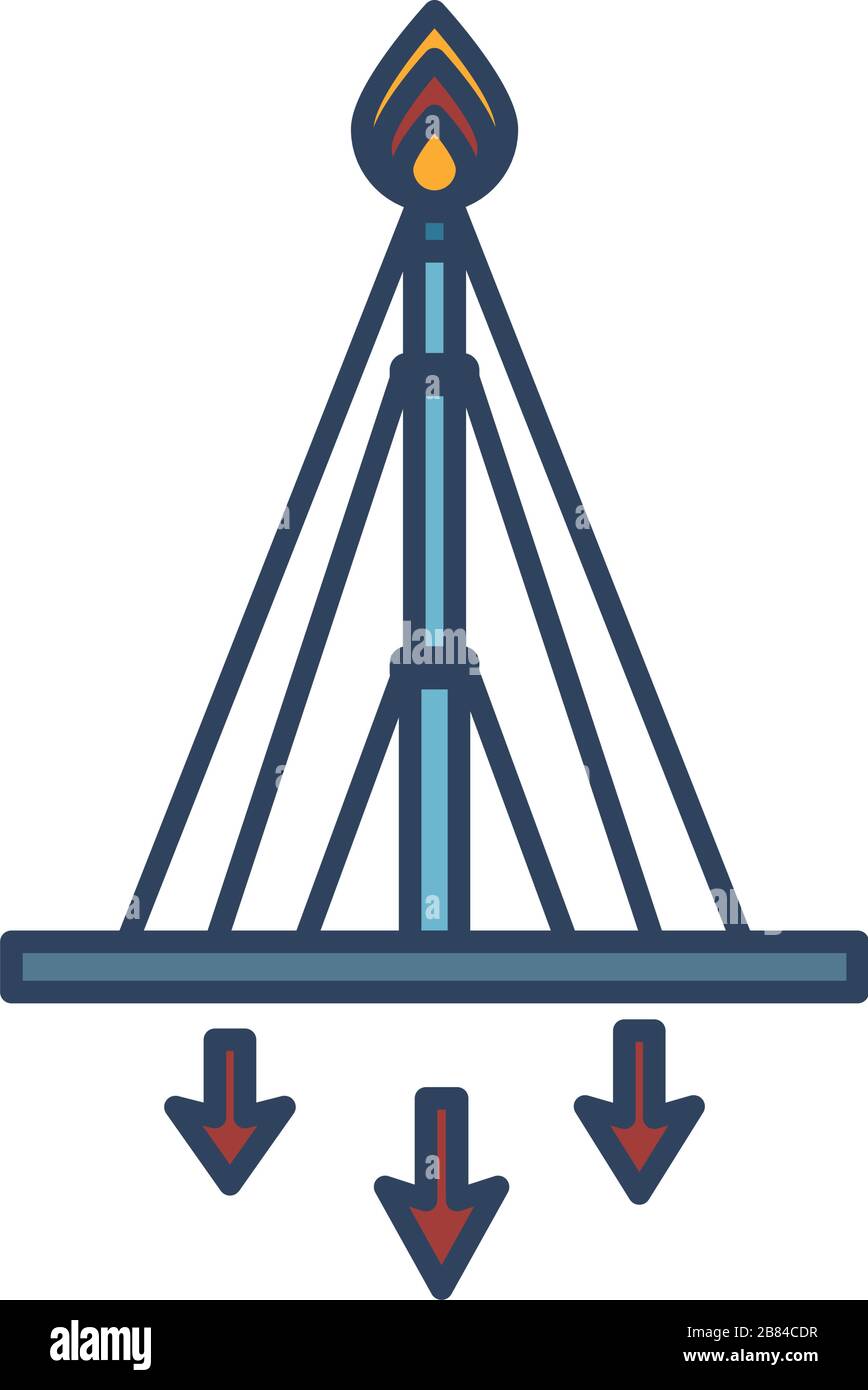 extraction tower oil fill style icon Stock Vector Image & Art - Alamy