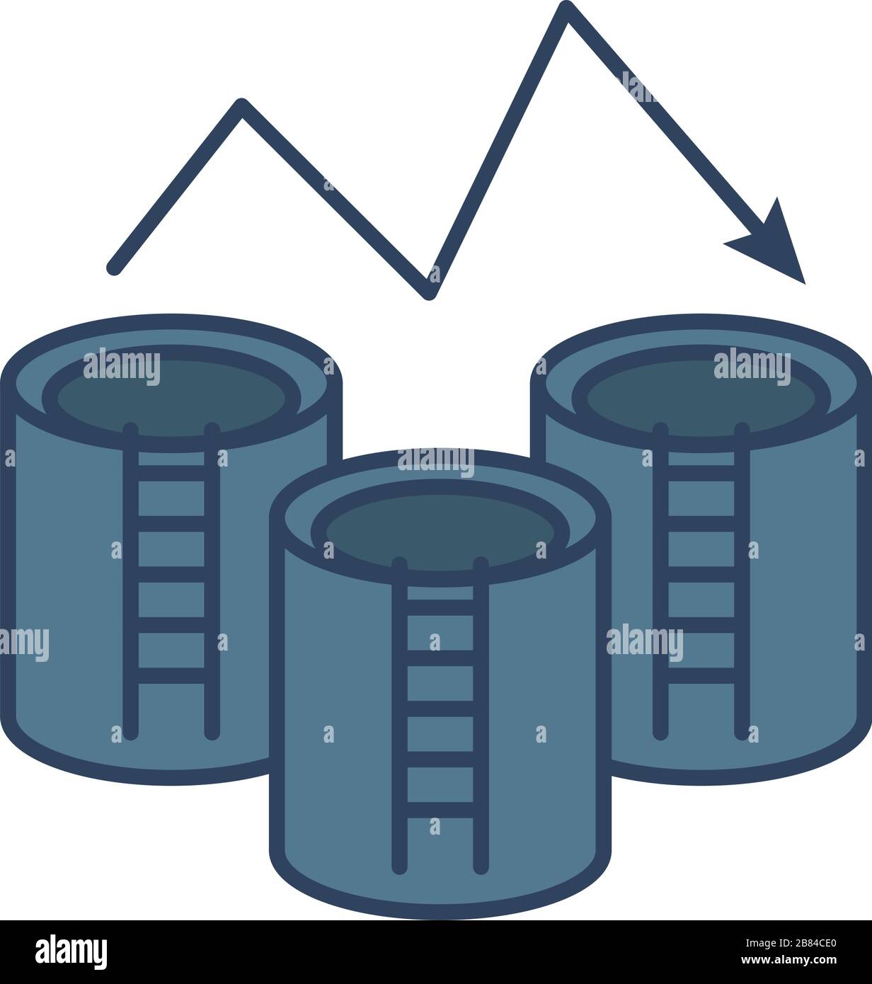oil tanks refinery fill style icon Stock Vector Image & Art - Alamy