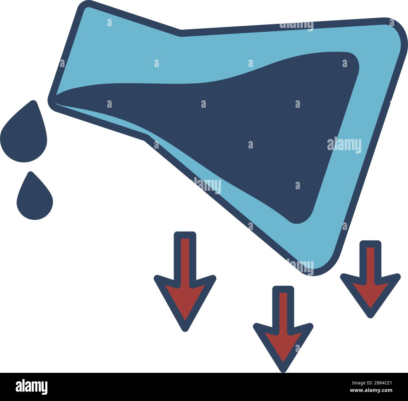 tube test with oil and arrows down fill style Stock Vector Image & Art ...