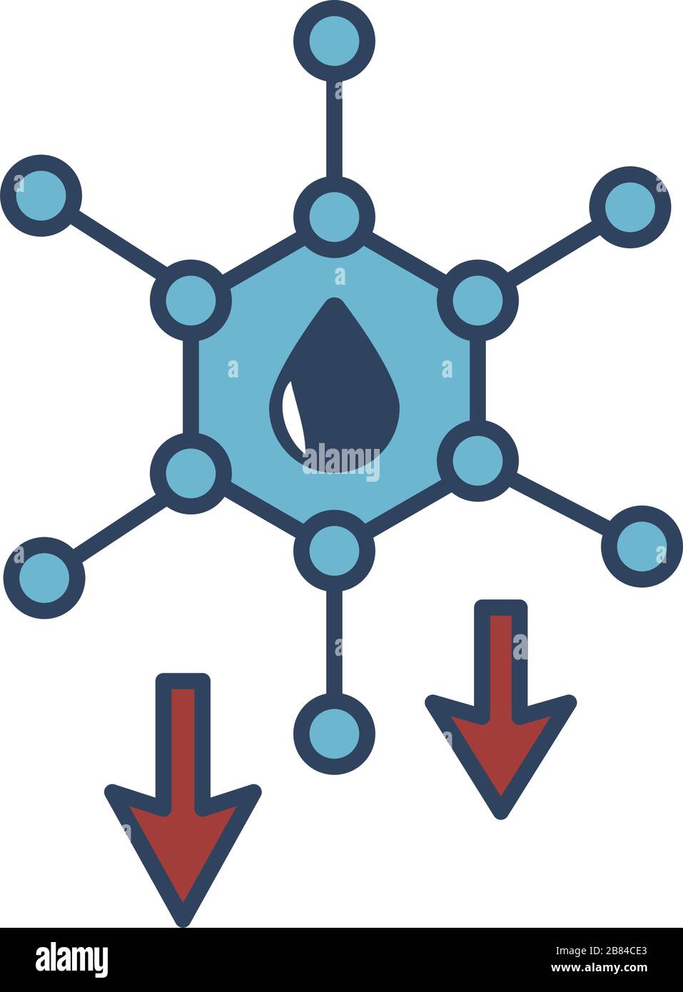 molecule and arrows oil drop fill style icon Stock Vector Image & Art ...