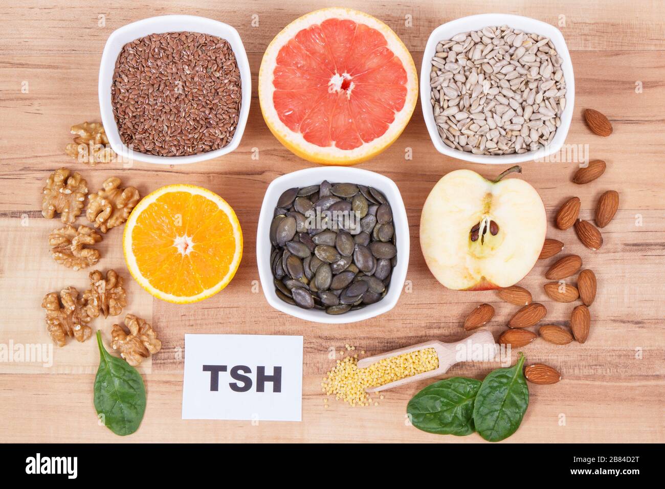 Inscription TSH with Products and ingredients containing vitamins and ...