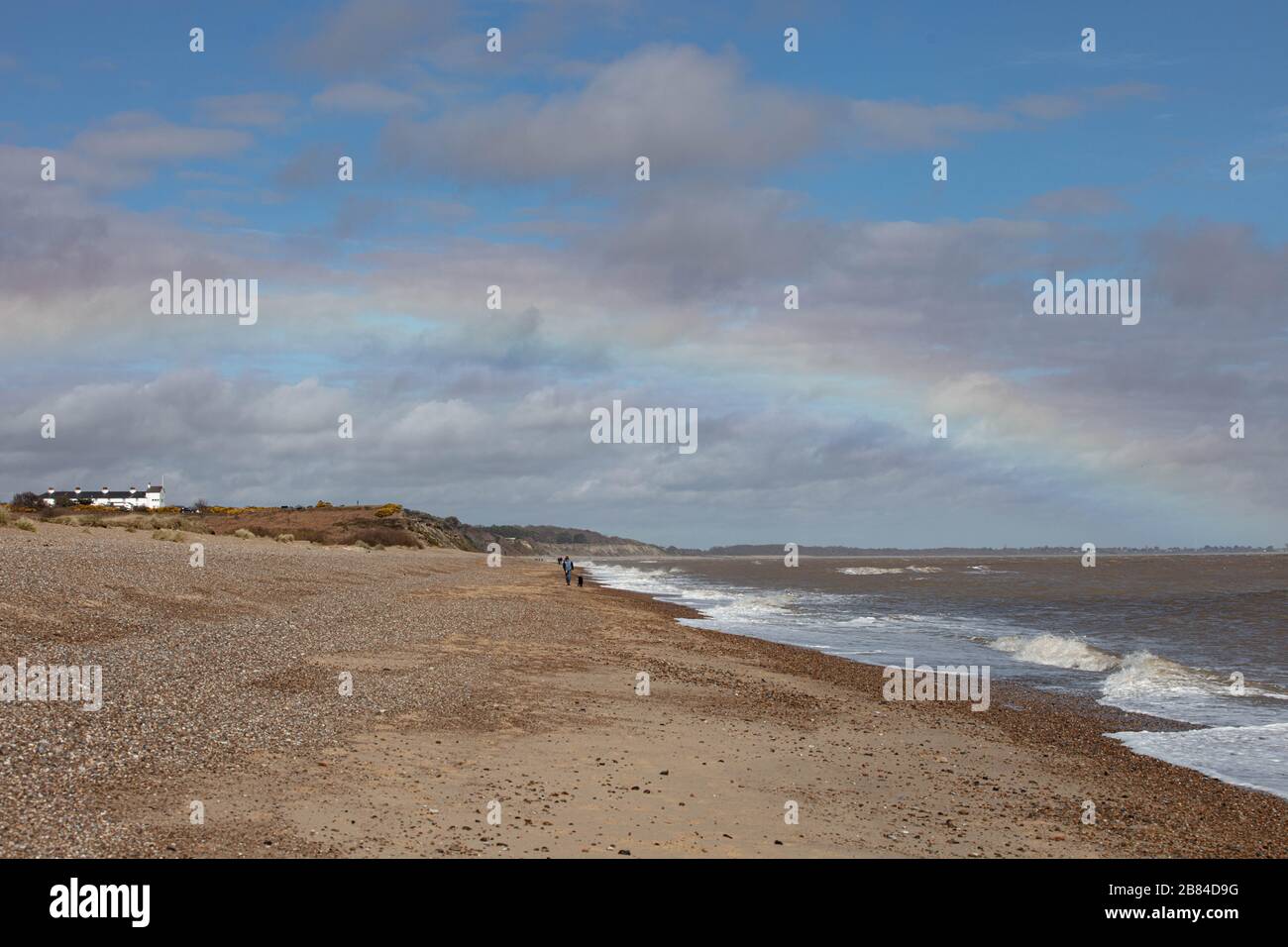 A Rainbow over the Suffolk Coast Stock Photo - Alamy