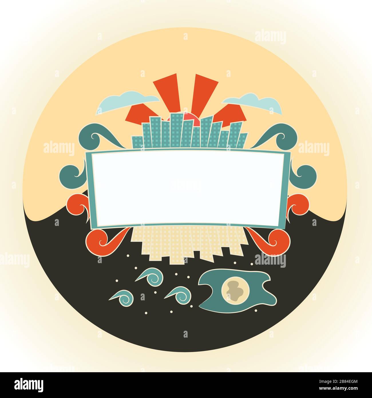 abstract background, morning and night Stock Vector Image & Art - Alamy