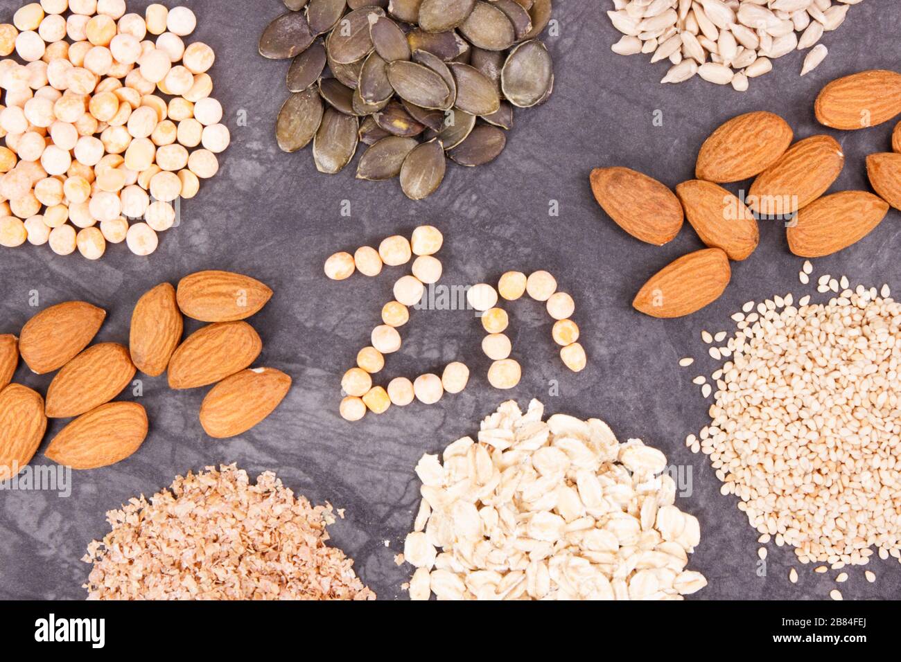 Different nutritious ingredients as source zinc, natural minerals and ...