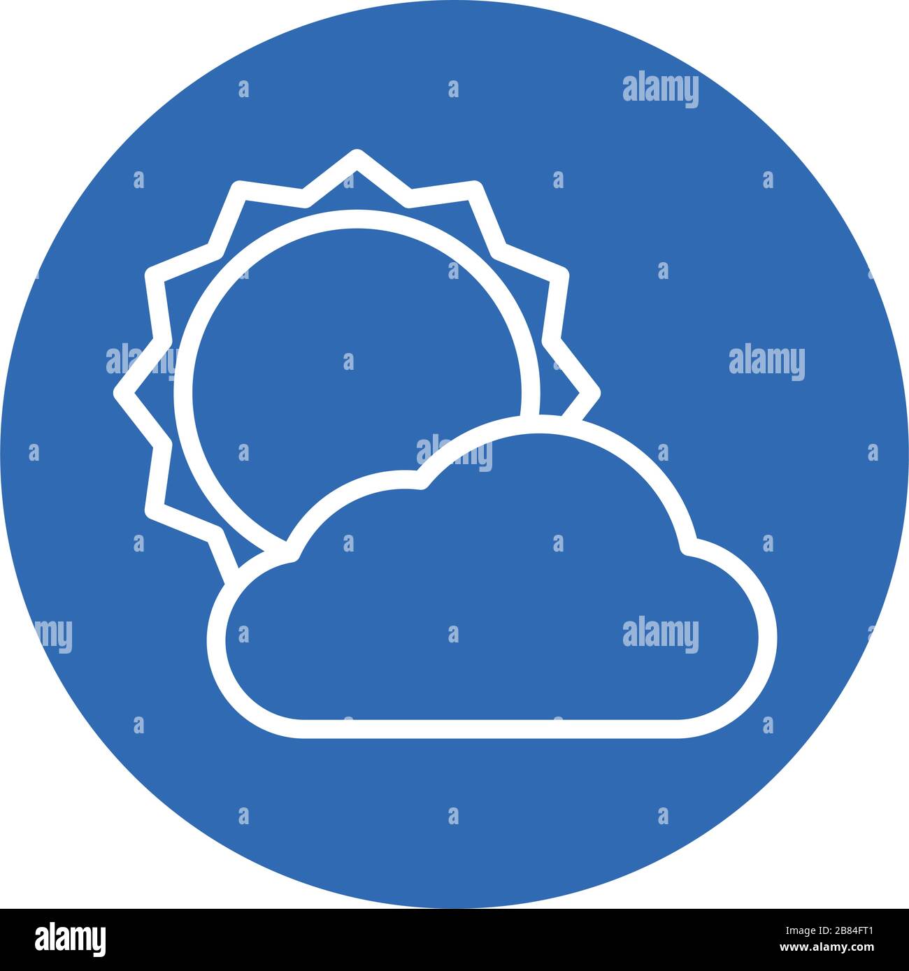 sun with clouds block style icon Stock Vector Image & Art - Alamy