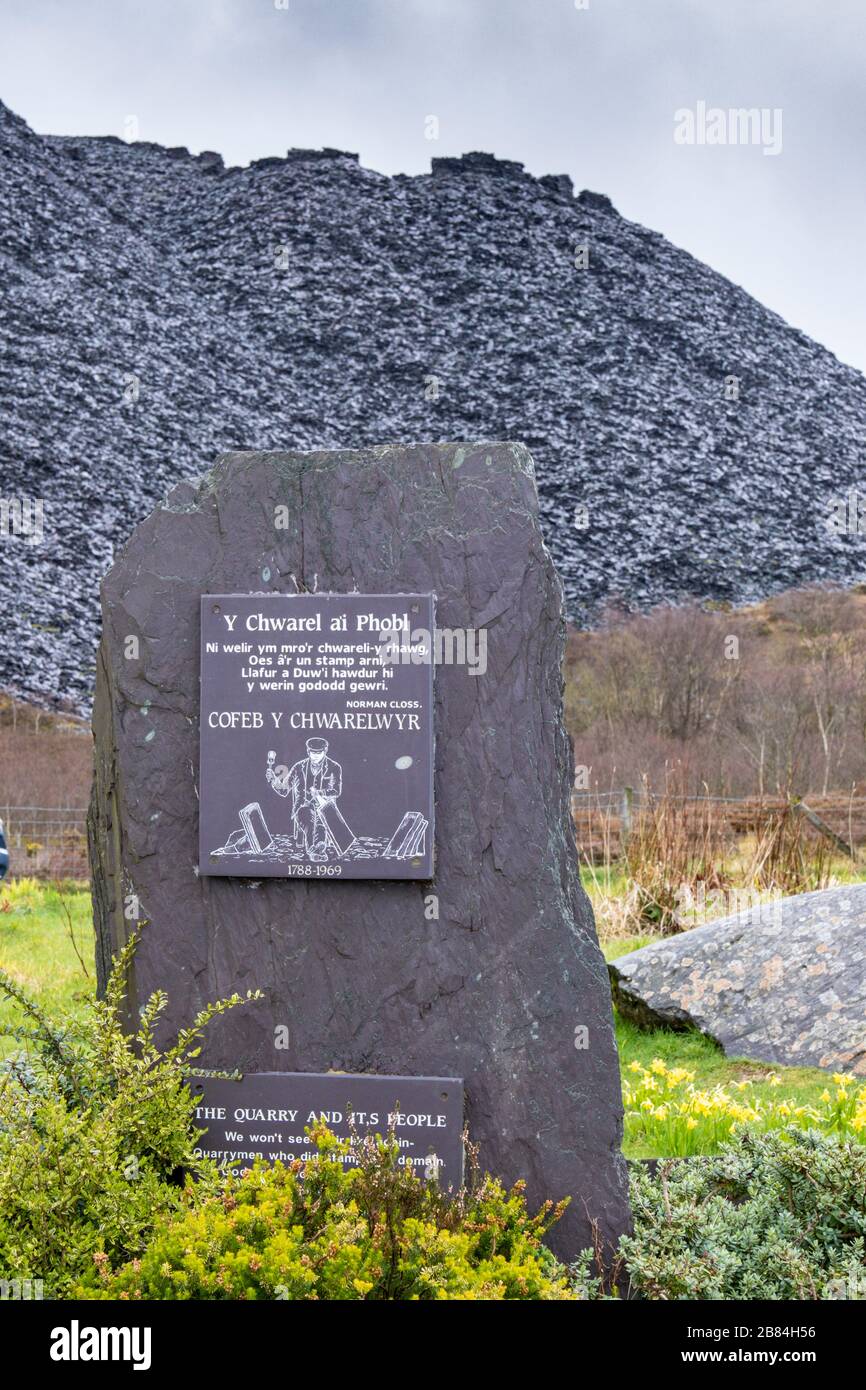 Dinorwic Slate Quarry, situated between the villages of Dinorwig and ...