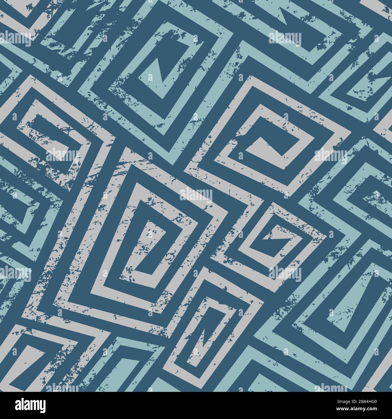 ancient blue spiral seamless pattern with grunge effect Stock Vector ...