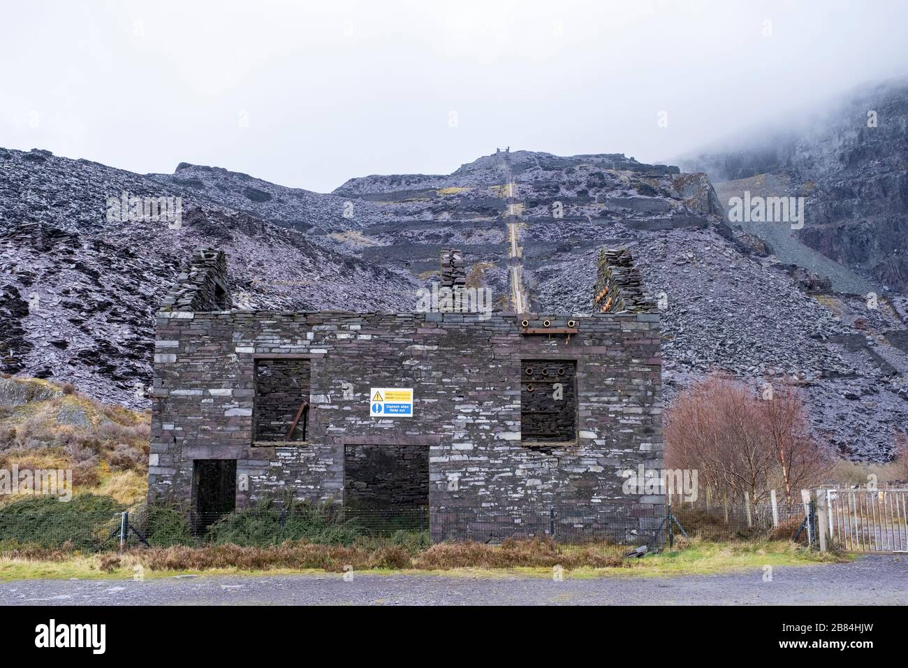 Dinorwic Slate Quarry, situated between the villages of Dinorwig and ...