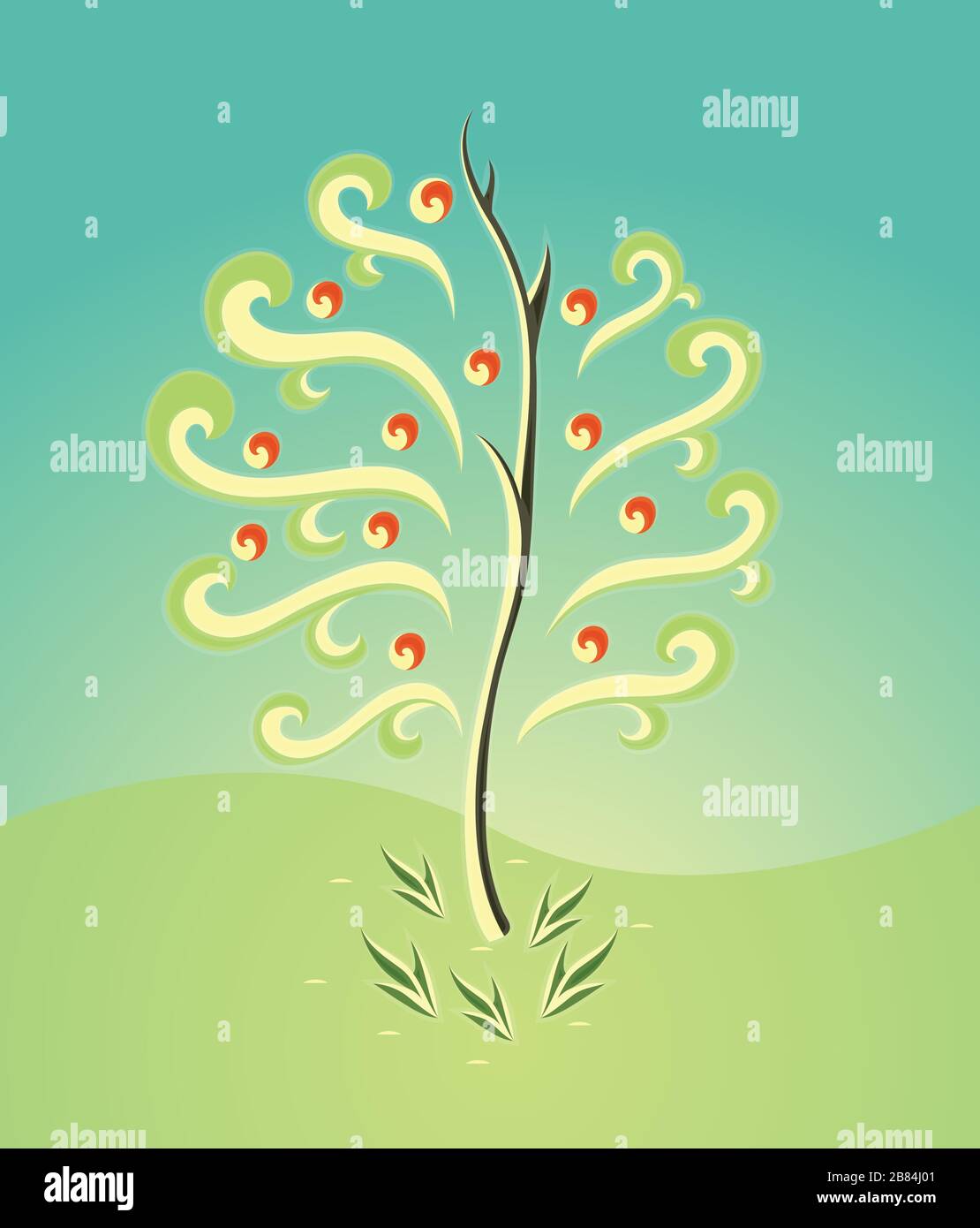 abstract tree silhouette Stock Vector Image & Art - Alamy