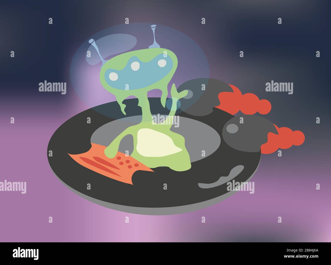 Alien characters in space Stock Vector Images - Alamy